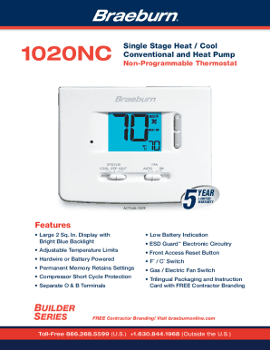Fillable Online t701 series-installation manual - Heat & Cool Fax Email ...