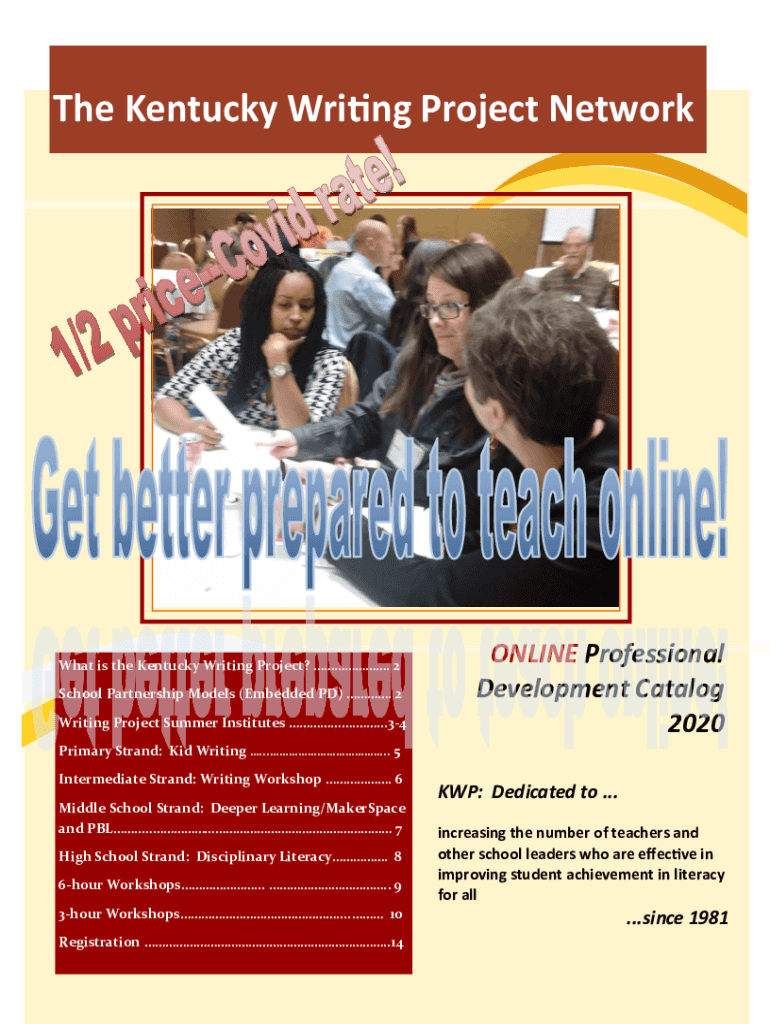 Fillable Online The Kentucky Writing Project Network - University of ...