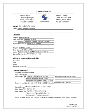 Fillable Online Cisco Junior College Fax Email Print - pdfFiller