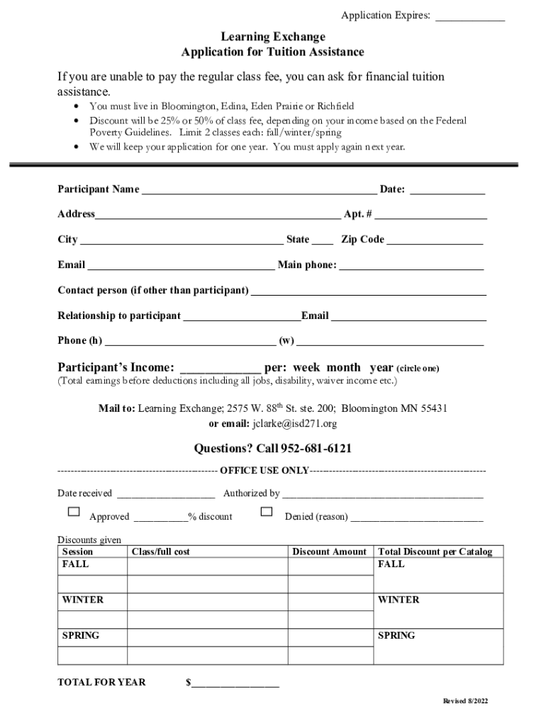 Fillable Online Tuition Assist Form Fax Email Print - pdfFiller