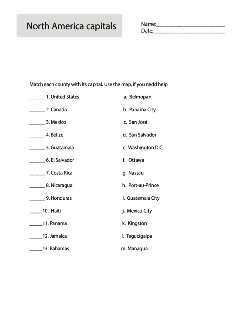 Fillable Online Date: North America Worksheet 4A Fax Email Print ...