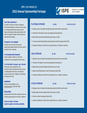 Fillable Online Six items to include in your event sponsorship package ...