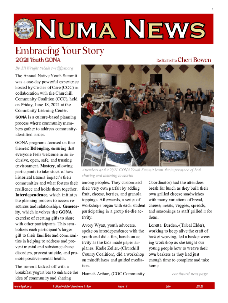 Fillable Online Embracing Your Story - Fallon Paiute Shoshone Tribe Fax ...