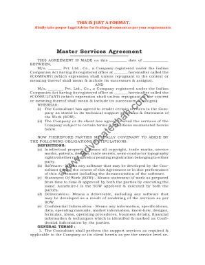 Fillable Online What Is an MSA? How Master Service Agreements Should ...