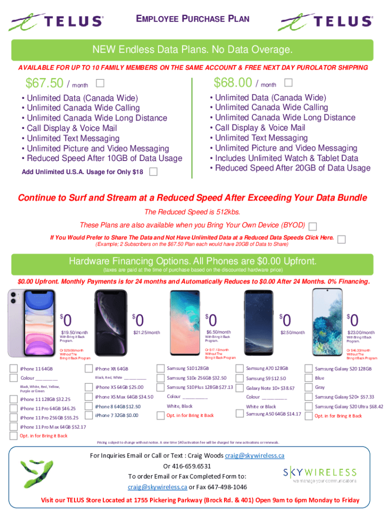 Fillable Online Spectrum Mobile Data Plans for the Family - Starting at ...