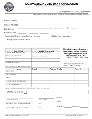 Fillable Online Engineering Permit Application - City of Corpus Christi ...
