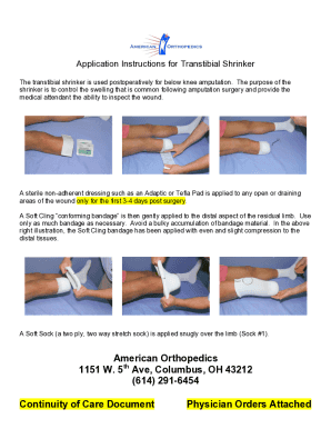 Fillable Online Below-the-Knee Leg Amputation: What to Expect at Home ...