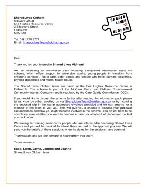 Fillable Online A shared lives carer story - Oldham - MioCare Group Fax ...