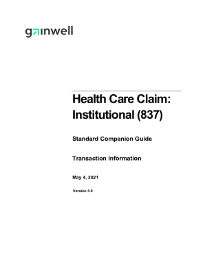 Fillable Online Health Care Claim: Institutional (837) Fax Email Print ...