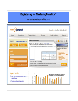 Fillable Online Getting Started with Pearson Mastering products This ...