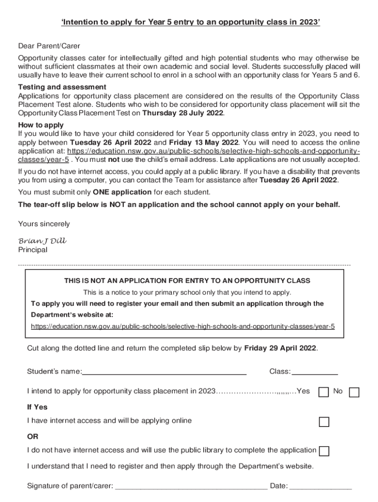 Fillable Online Fact sheet: Selective high schools and Opportunity classes Fax Email Print ...