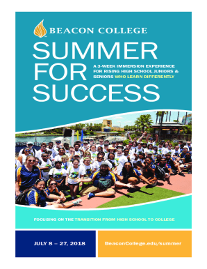 Fillable Online Summer for Success - Beacon College Fax Email Print ...