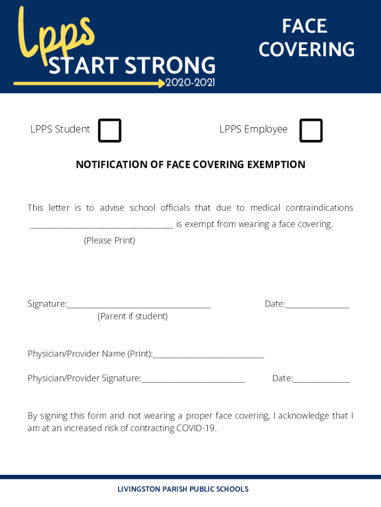 Fillable Online Requests for a mask exemption for the following ...