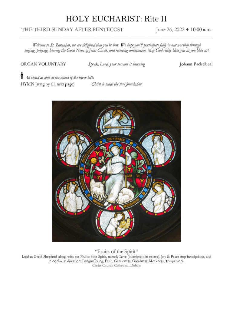 Fillable Online Third Sunday After Pentecost The Holy Eucharist: Rite Two Fax Email Print ...