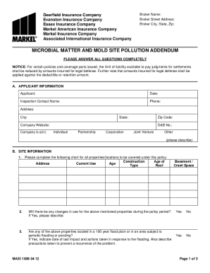 Fillable Online Certain Subsidiaries of Markel Corp - SEC.gov Fax Email ...