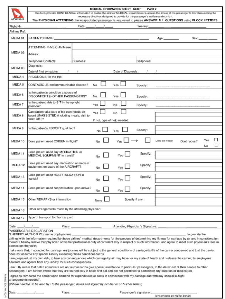 Kuwait Airways Medical Form - Fill Online, Printable, Fillable, Blank ...