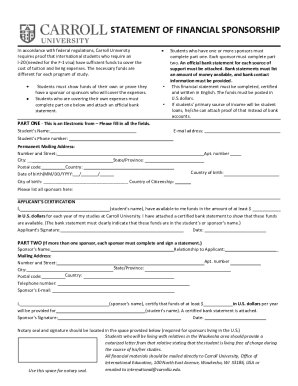 Fillable Online oie-form-statement-of-financial-sponsorship.pdf ...