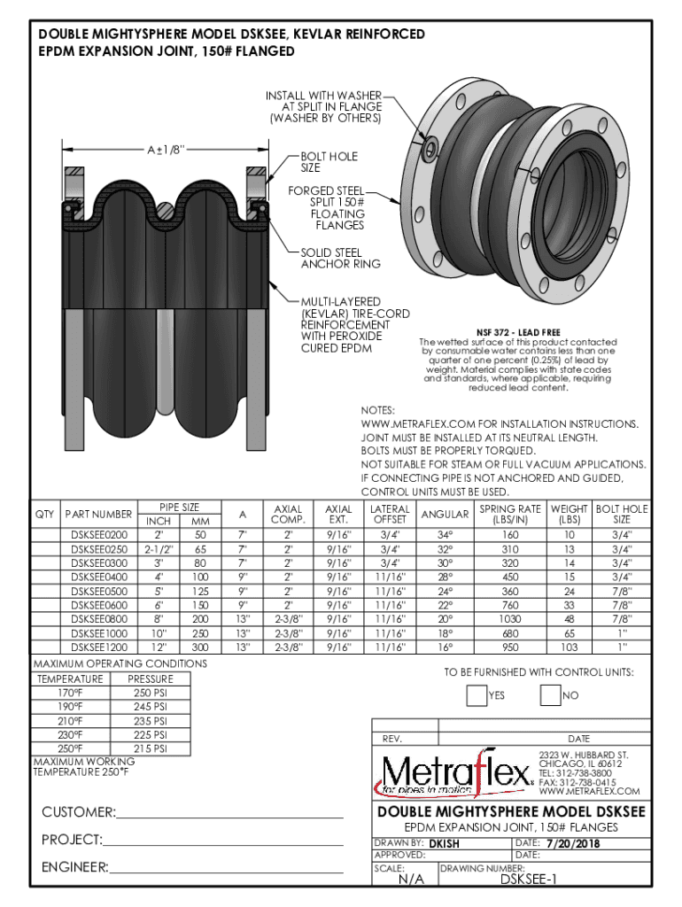 Fillable Online Rubber Expansion Joint Model Double Mightysphere ...