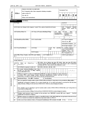 Fillable Online FORM No. ITR-6 - Tax Management India. Com Fax Email ...