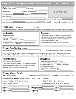 Fillable Online uk good samaritan wound care clinic - new patient ...