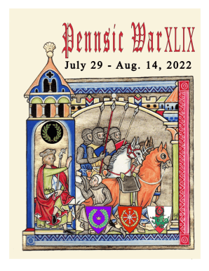Fillable Online Pennsic XLVIII Dagan's Dell The High Meadows The Bog ...