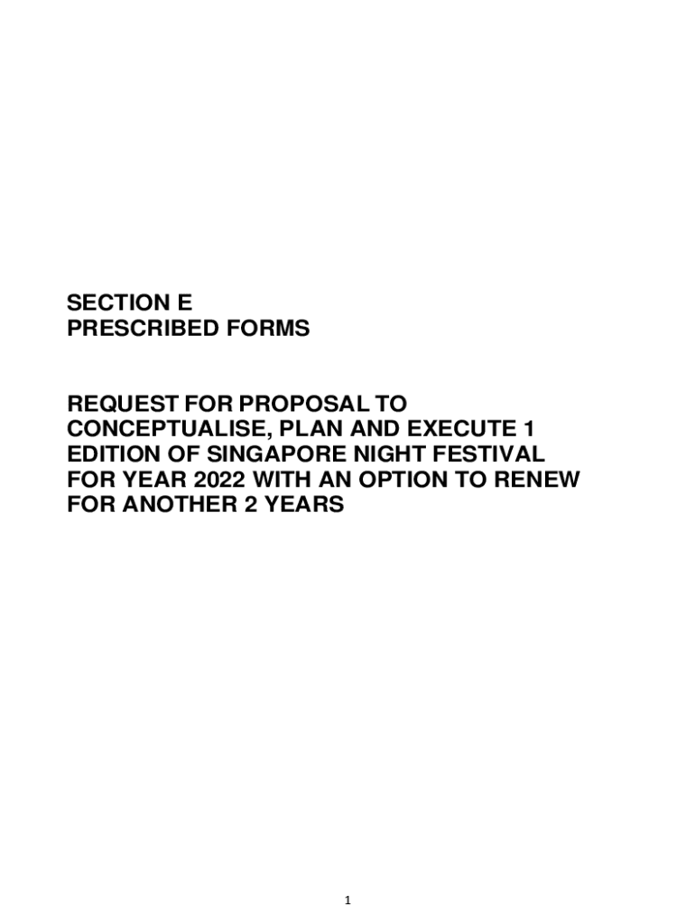Fillable Online SECTION E PRESCRIBED FORMS REQUEST FOR ... Fax Email ...