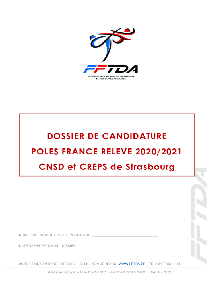 Remplissable En Ligne Dossier de candidaturela Section Sportive Scolaire Rentre ... Fax Email ...