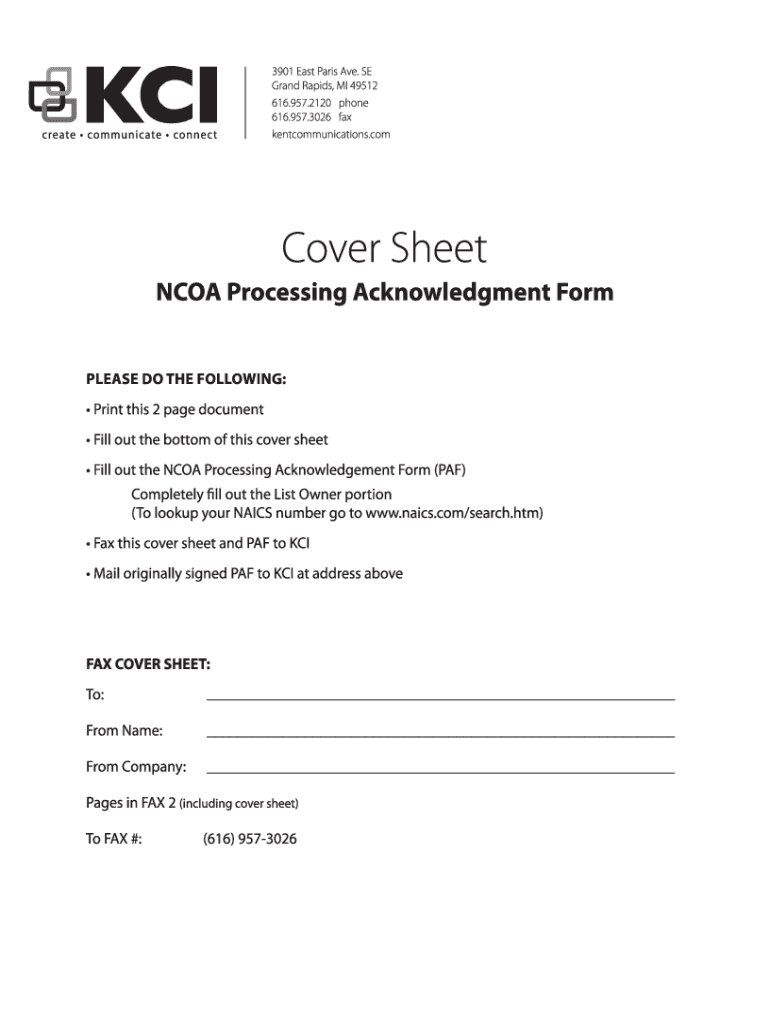 Fillable Online NCOA Processing Acknowledgement Form - APi-marketing ...