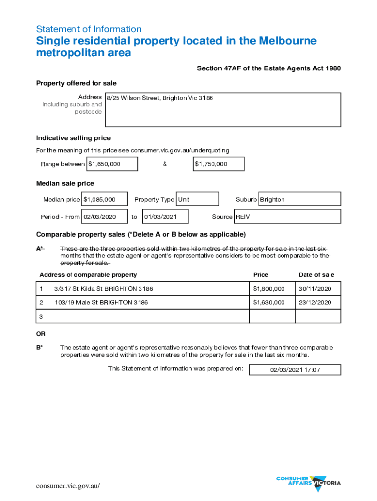 Fillable Online Sections 55 and 55A of the Estate Agents Act 1980 (Vic ...