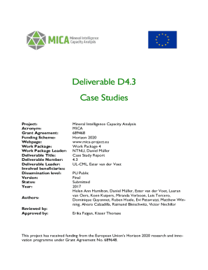 Fillable Online Deliverable Cover Sheet - European Commission Fax Email ...