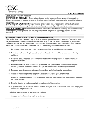 Fillable Online Position Classification Standard for Secretary Series ...
