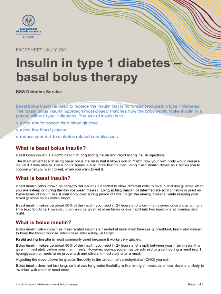 Fillable Online Basal Bolus Injection Regimen - Diabetes UK Fax Email ...