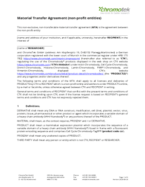 Fillable Online MTA (Material Transfer Agreement) - CUNY Fax Email ...