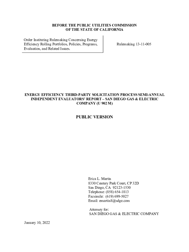Fillable Online Energy Efficiency Proceeding Activity Fax Email Print ...