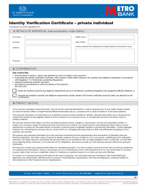 Fillable Online IDENTITY VERIFICATION CERTIFICATE - Phoenix Wealth Fax ...