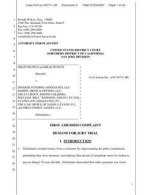 Fillable Online Case 5:07-cv-03731-JW Fax Email Print - pdfFiller