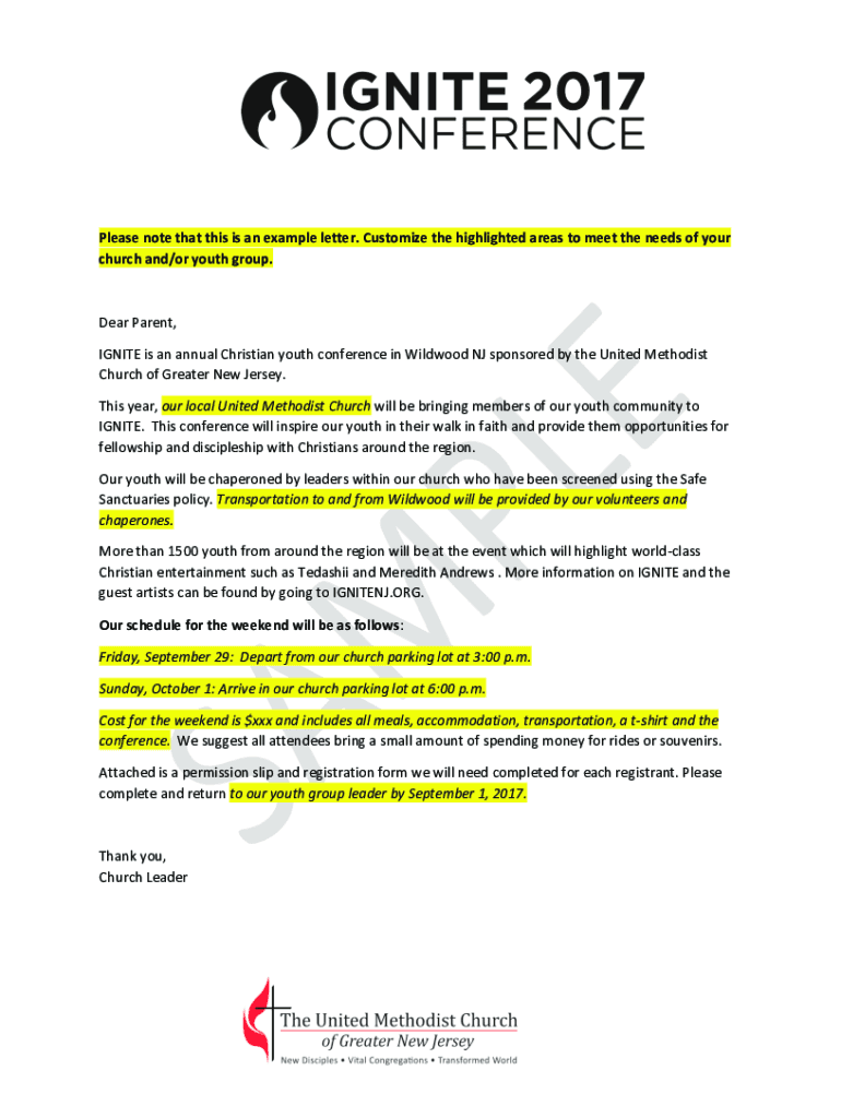 Fillable Online 2017-IGNITE-Parent-Letters-SAMPLE-2.docx Fax Email ...