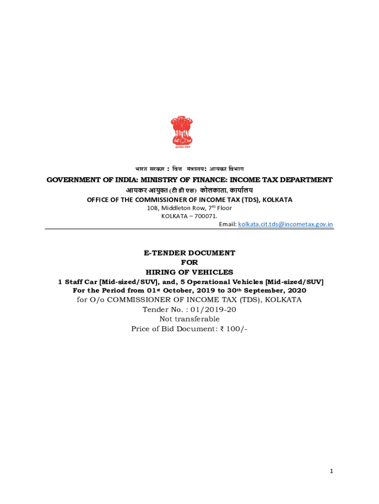 Fillable Online office incometaxindia gov Income Tax Office Kolkata ...