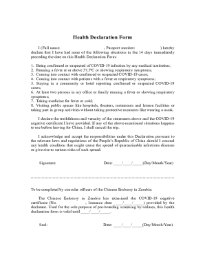 Fillable Online Health Declaration Form - Saudia Airlines Fax Email ...