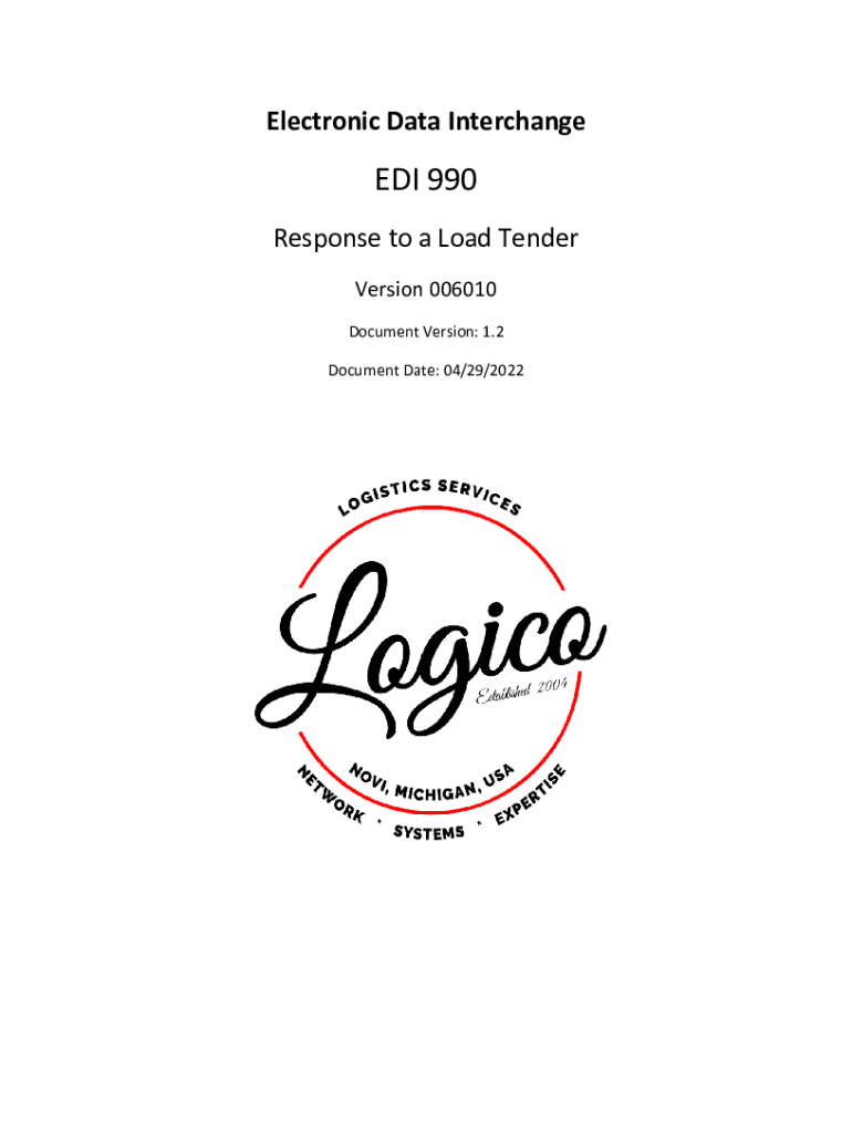 Fillable Online EDI 990 Transaction Set - Response to a Load Tender Fax ...