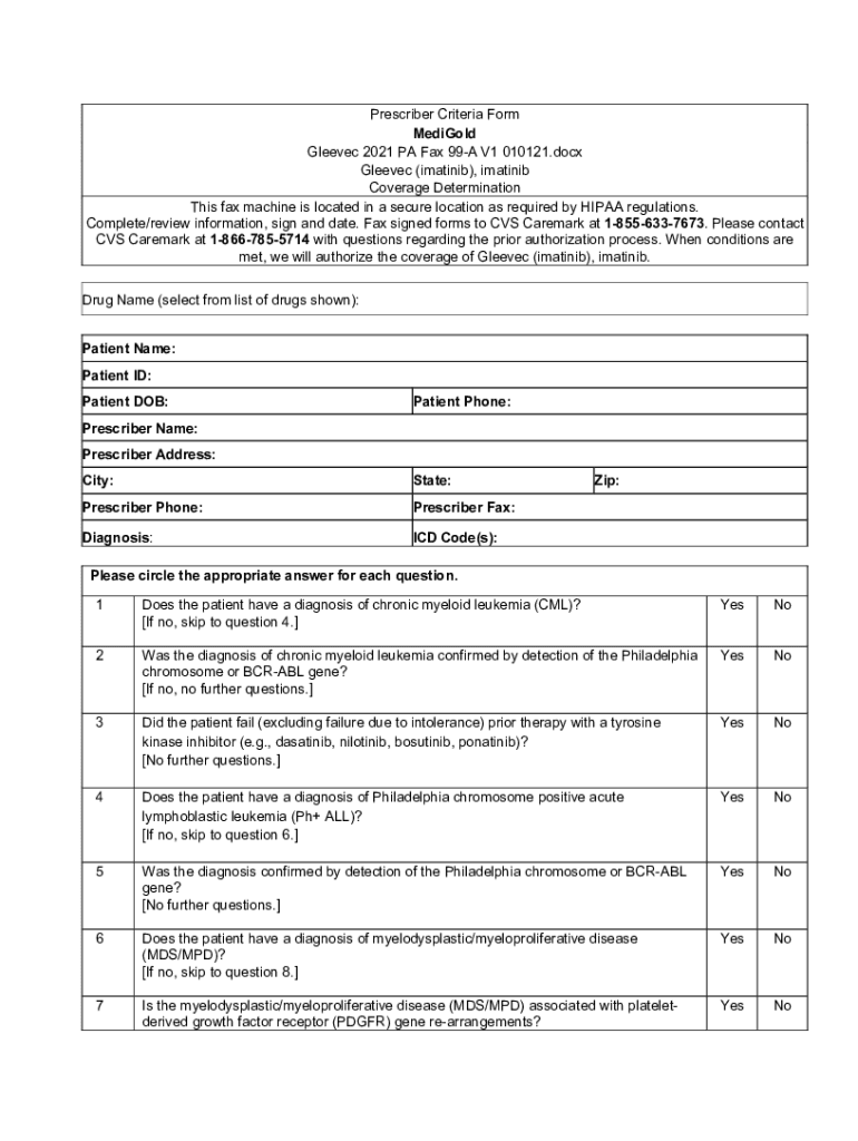 Fillable Online Does the patient have a diagnosis of chronic myeloid ...