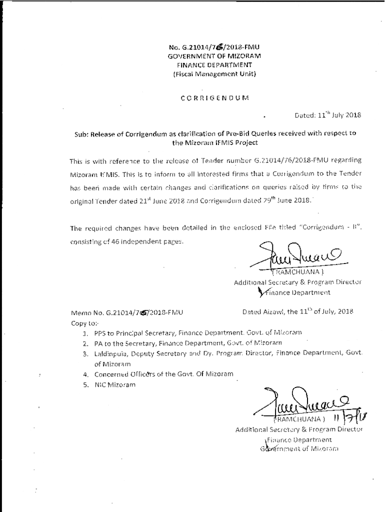 Fillable Online Fiscal Management Unit (FMU) - Mizoram Finance Department Fax Email Print ...