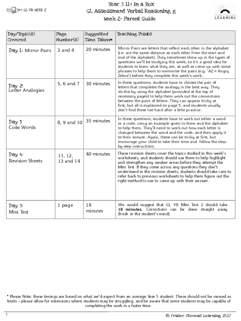 Fillable Online GL-VR-11-in-a-Box-Week-5.pdf - Fraser Stevens Learning Fax Email Print - pdfFiller