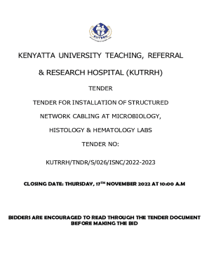 Fillable Online KENYATTA UNIVERSITY TEACHING, REFERRAL ... - KUTRRH Fax ...