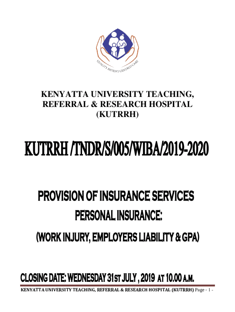 Fillable Online KENYATTA UNIVERSITY TEACHING, REFERRAL & RESEARCH ...