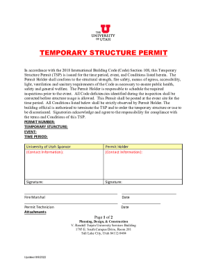 Fillable Online Temporary Use Structure Building Permit Process - Clark ...