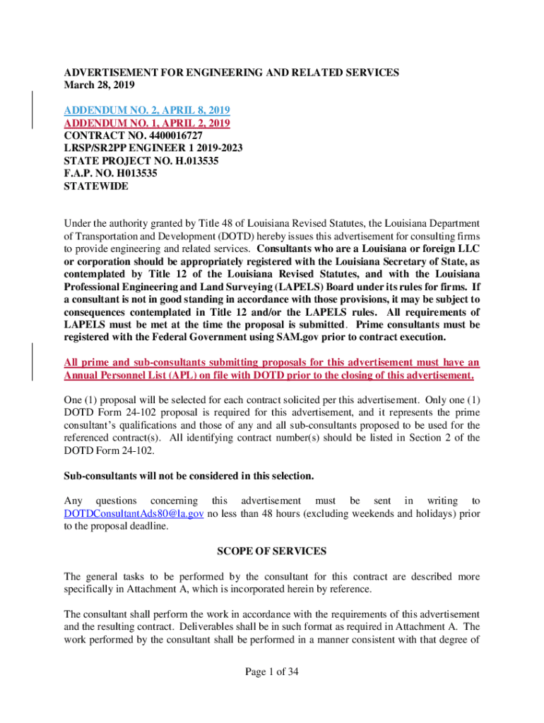 Fillable Online webmail dotd louisiana 8th Ave Phase 2 Bid Form REVISED ...