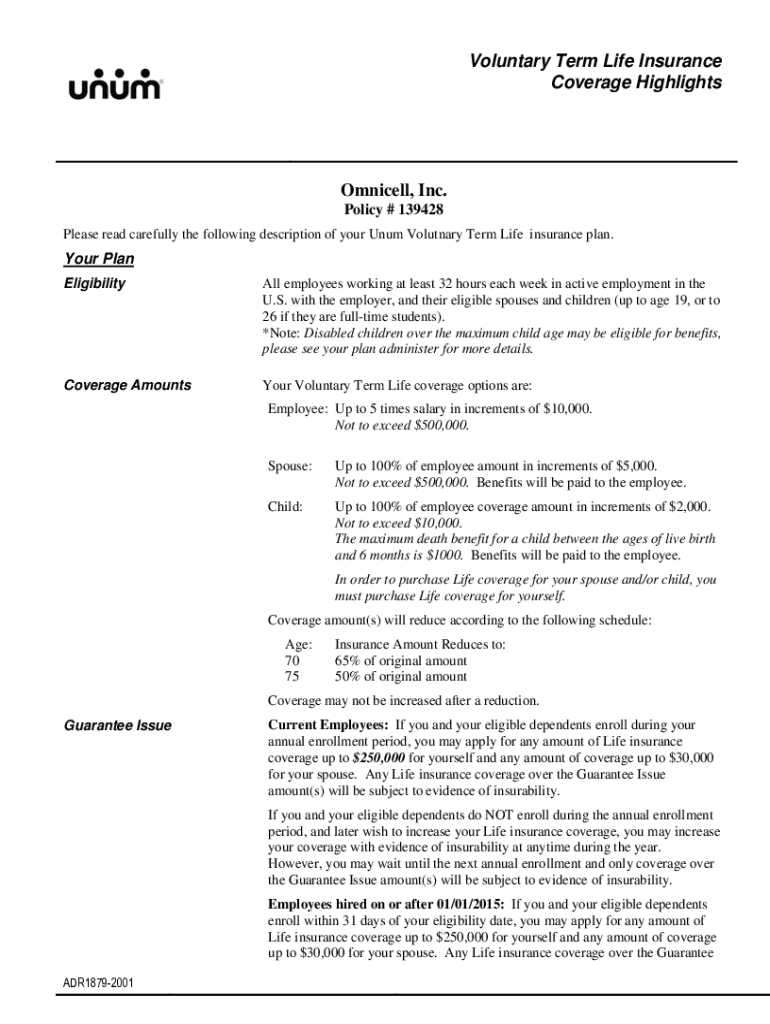Fillable Online What is Voluntary Life Insurance? How it ... - Prudential Financial Fax Email ...