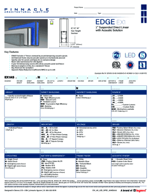 Fillable Online EDGE EX1 - Pinnacle Architectural Lighting Fax Email ...