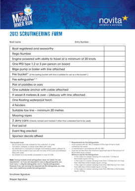 Fillable Online 2013 Scrutineering Form Fax Email Print - pdfFiller